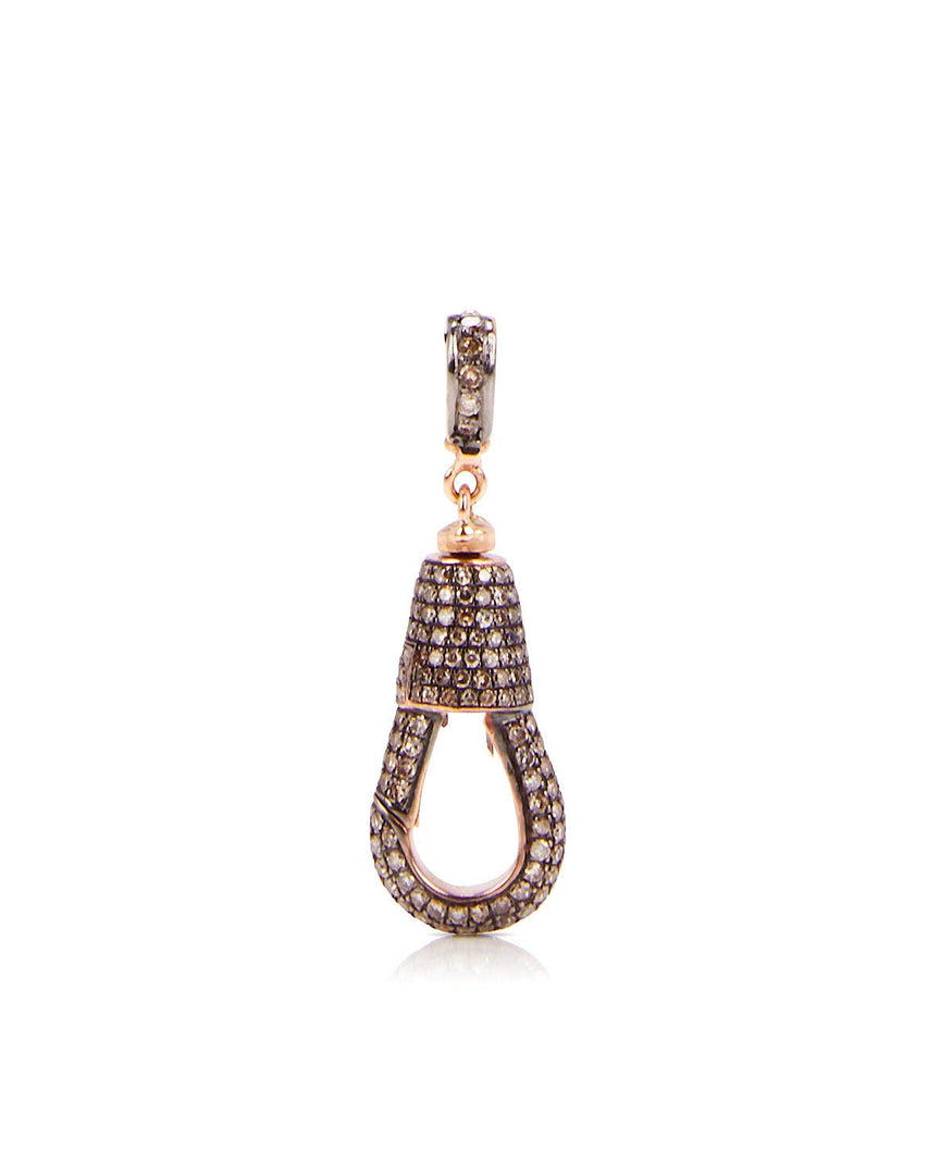Large Diamond Hook Pendant, Brown Diamonds – Joanna Dahdah